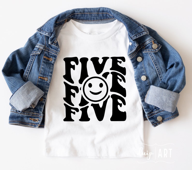 Stacked Five SVG Five Svg Fifth Birthday SVG I Am 5 Svg - Etsy