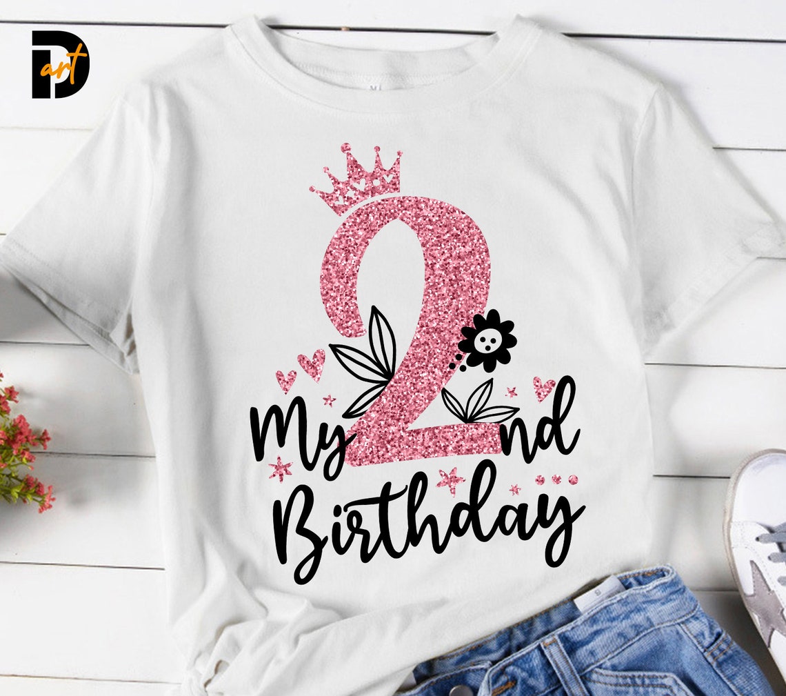 My 2nd Birthday Svg My Second Birthday Svg 2 Years Old Baby - Etsy