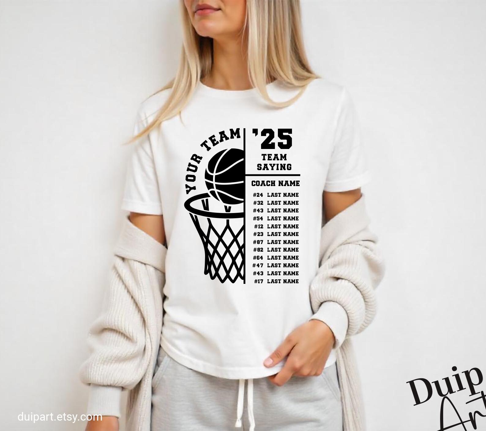 Basketball Team Roster SVG, PNG, Cricut Cut File - Etsy