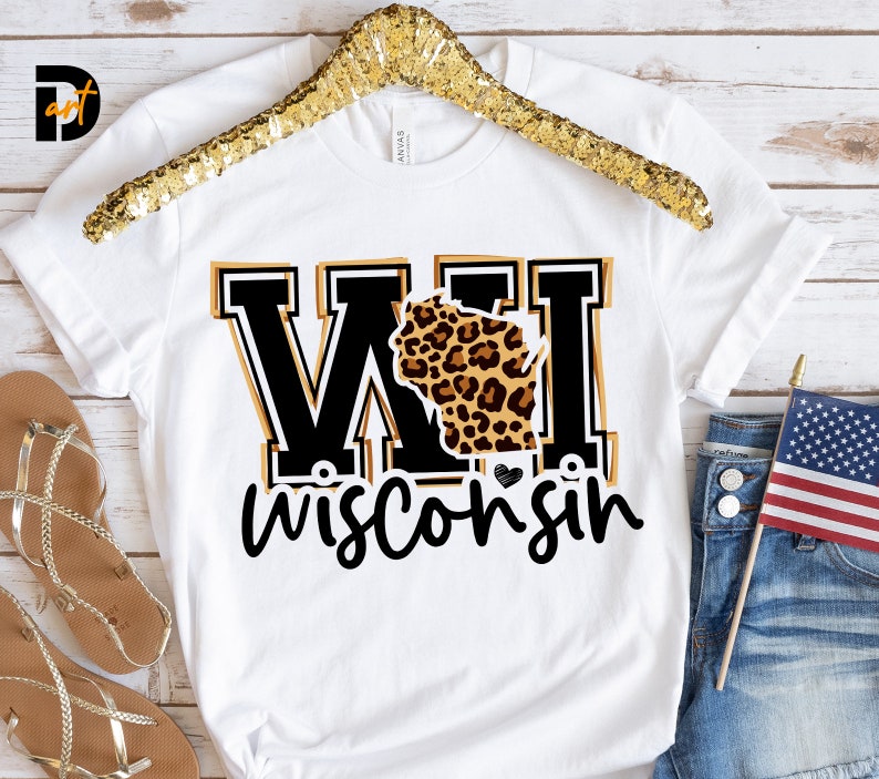 Wisconsin Leopard Svg WI Leopard Svgwisconsin Svgleopard - Etsy