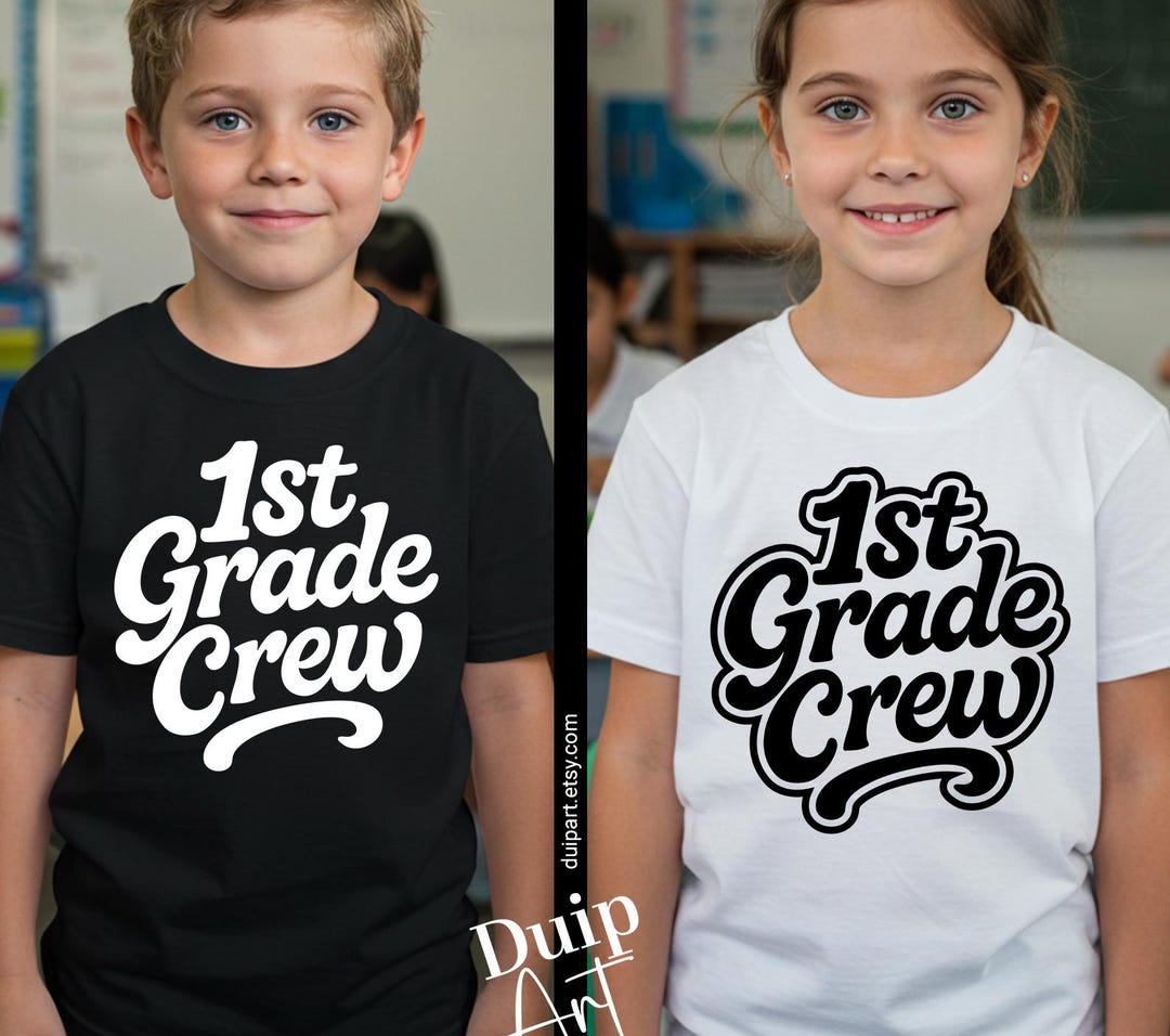 1st Grade Crew SVG PNG – First Grade Teacher Shirt Design for Back to ...