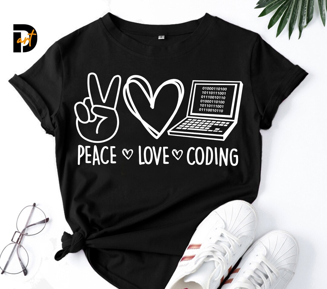 Peace Love Coding Svg,coder Svg,coding Svg,programmer Svg,digital ...