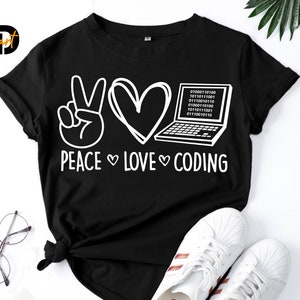 Peace Love Coding Svg,coder Svg,coding Svg,programmer Svg,digital ...