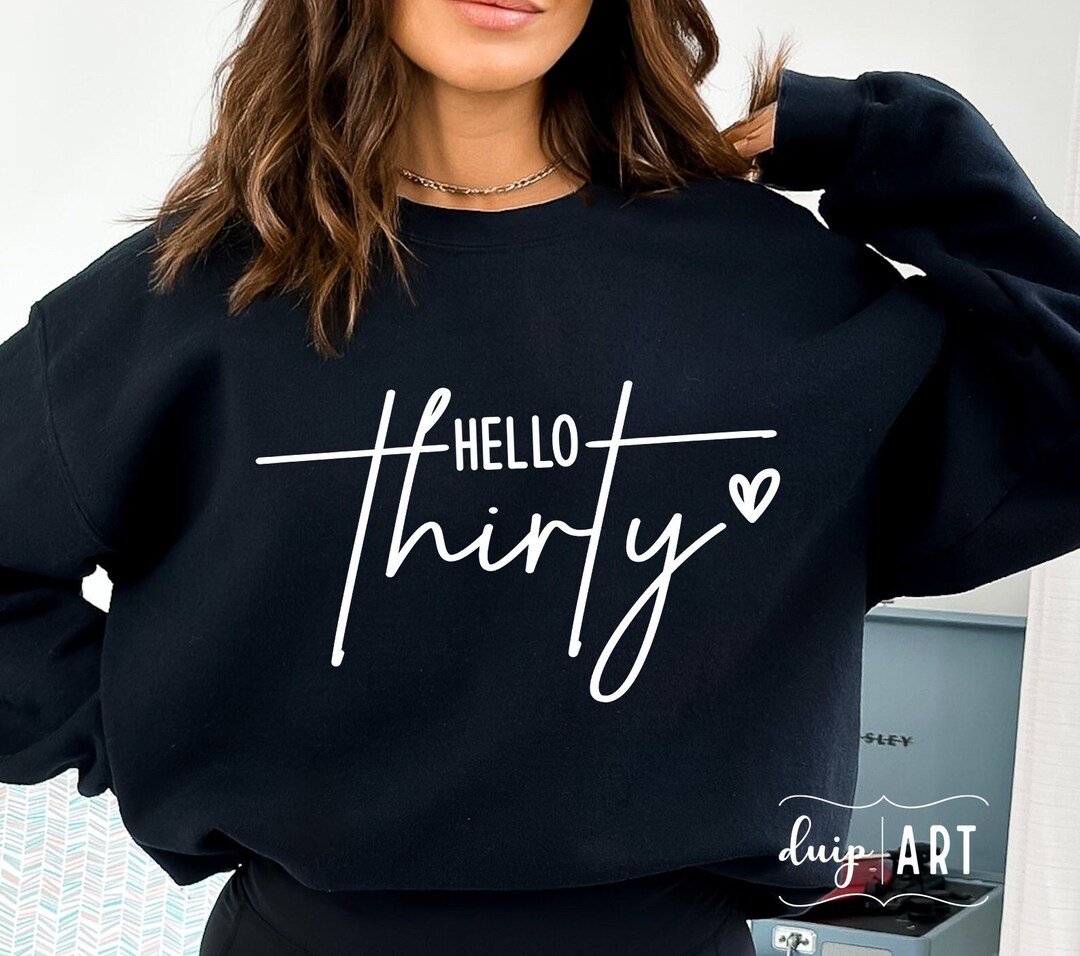 Hello Thirty SVG PNG, Hello 30 Svg, 30th Birthday Svg, 30 Years Old ...
