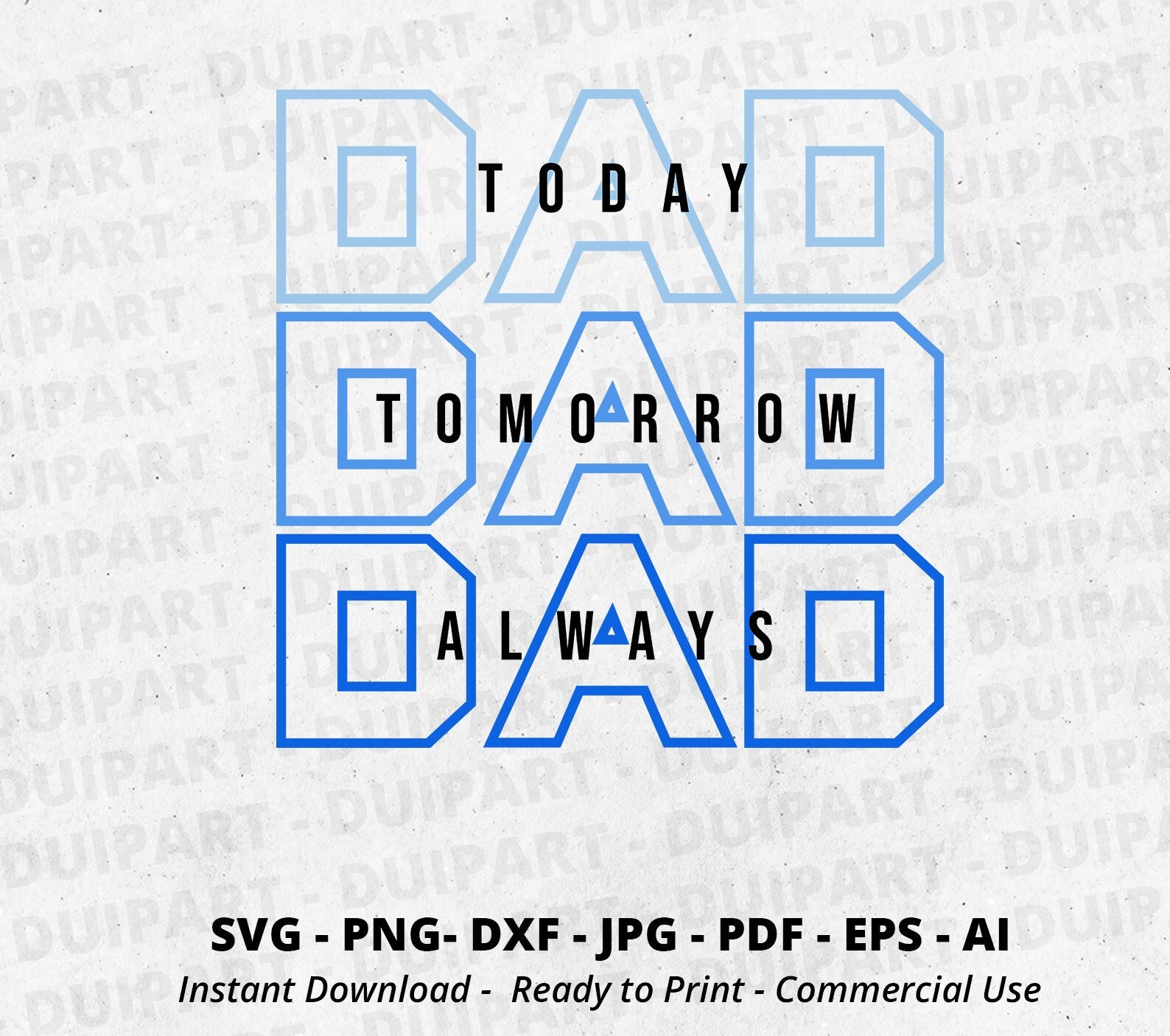 Stacked Dad Svg Three Dad Svg Father Svg Father's Day | Etsy UK