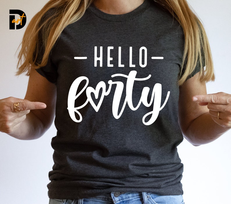 Hello Forty Svg Hello 40 40th Birthday 40 Years - Etsy