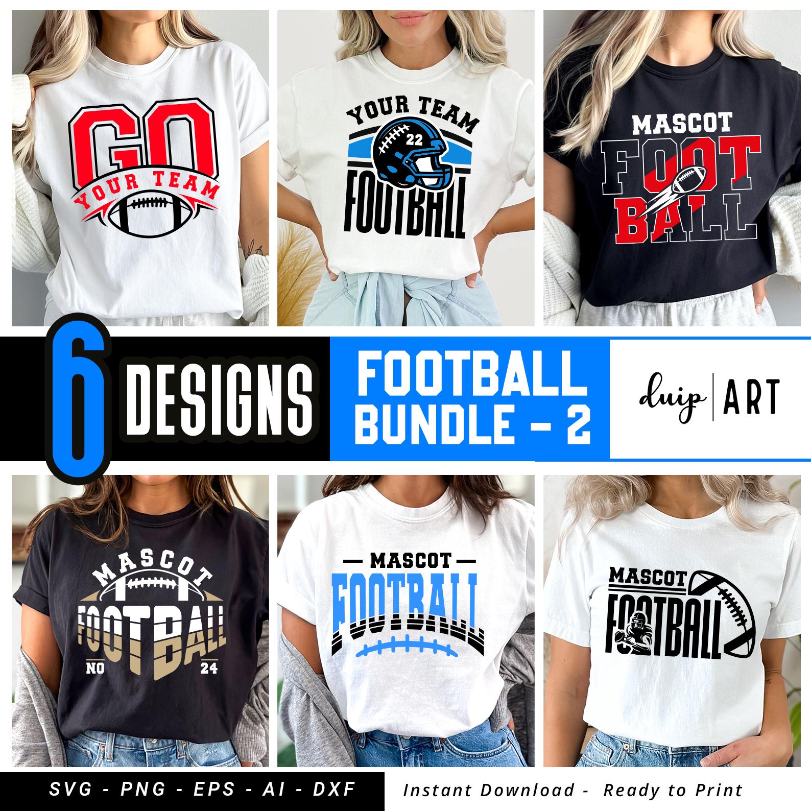 Football Team SVG Bundle, Personalized Shirts, Cricut (digital Download ...