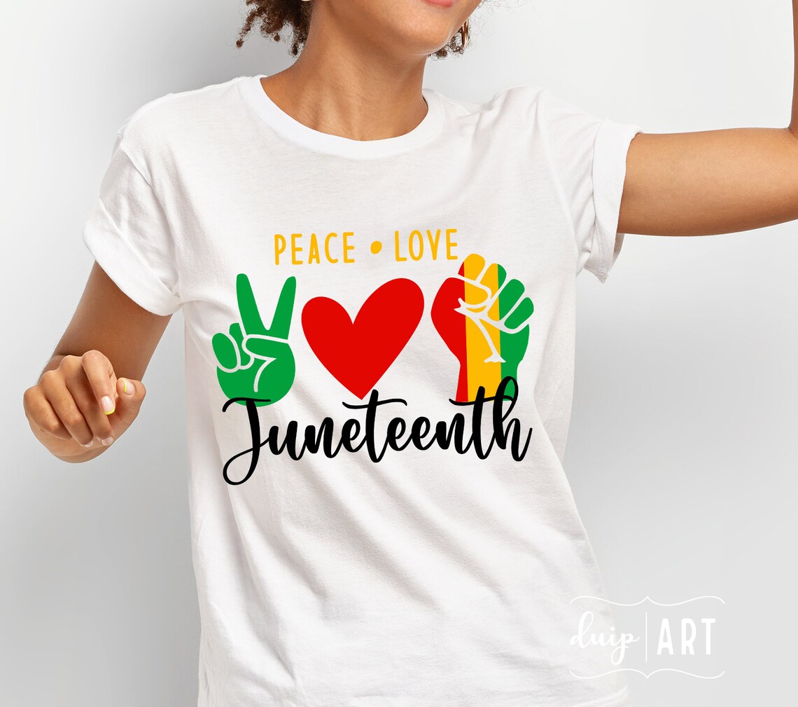 Peace Love Juneteenth Svg Juneteenth Svgfreedom Svgblack - Etsy