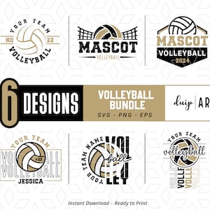 Volleyball Bundle Template, Volleyball Svg Png, Team Template ...