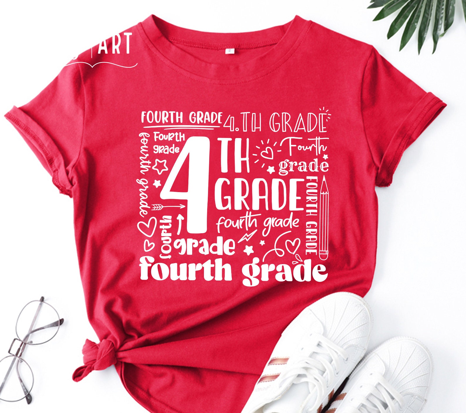 Fourth Grade Typography SVG Fourth Grade SVG Back to School - Etsy