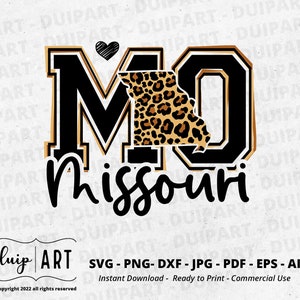 Missouri Leopard Map SVG, MO Girl Shirt, Cricut Cut File - Etsy