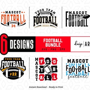 Football Bundle Template, Football Svg Png, Team Template, Football ...