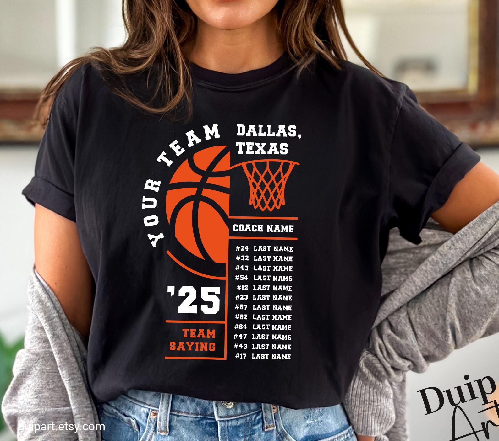 Basketball Team Roster SVG, Coach Gift, Team Spirit (digital Download ...