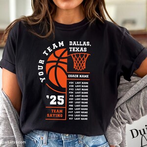 Basketball Team Roster SVG, Coach Gift, Team Spirit (digital Download ...