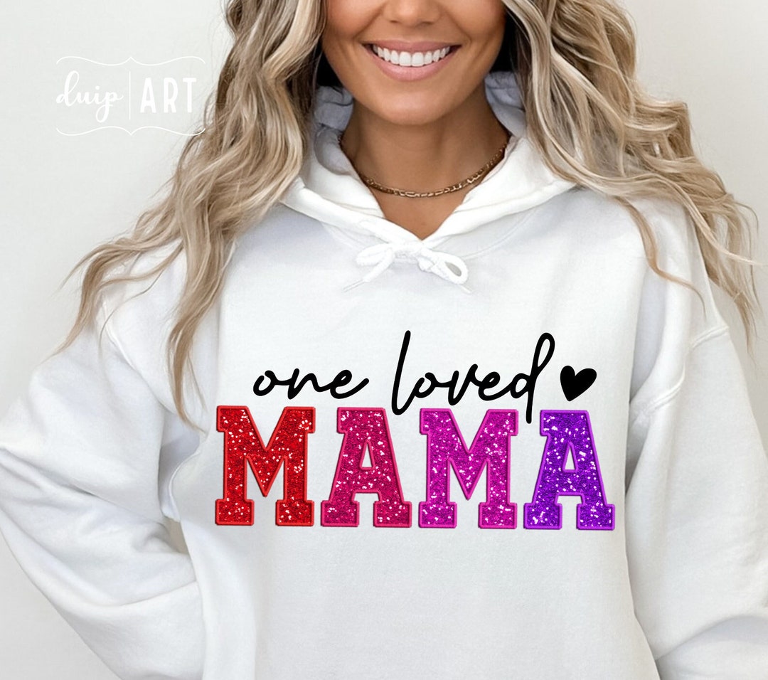 Glitter Mama SVG PNG, Stitch Mama, One Loved Mama SVG, Mama Svg ...