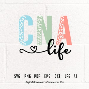 Leopard CNA SVG, Certified Nurse Assistant Design (digital Cut File) - Etsy