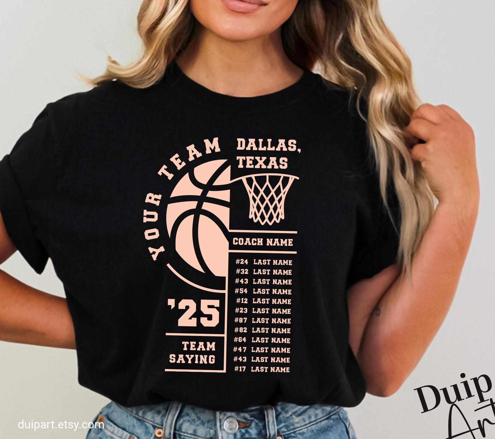 Basketball Team Roster SVG, Coach Gift, Team Spirit (digital Download ...