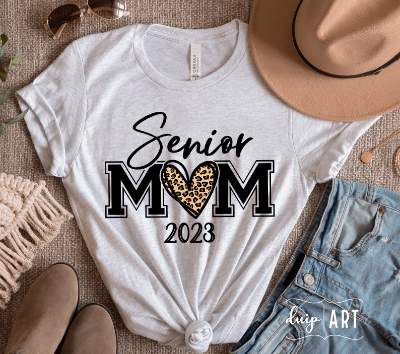 Senior Mom 2023 Svg Senior Mama Svg Leopard Heart Svg Etsy Singapore