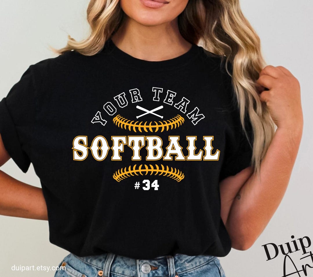 Softball SVG Design: Team Logo Style - Mom and Coach Friendly - Etsy