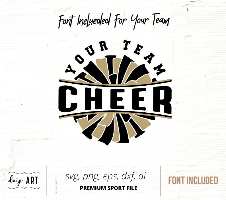 Cheer Team SVG, Cheerleading Design, Pom Pom Girl (digital Download) - Etsy