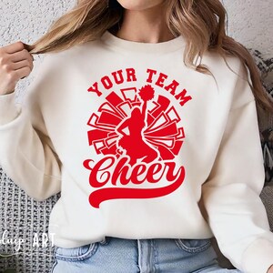 Custom Cheer SVG PNG, Cheer Team Logo Design, Cheerleader Shirt ...