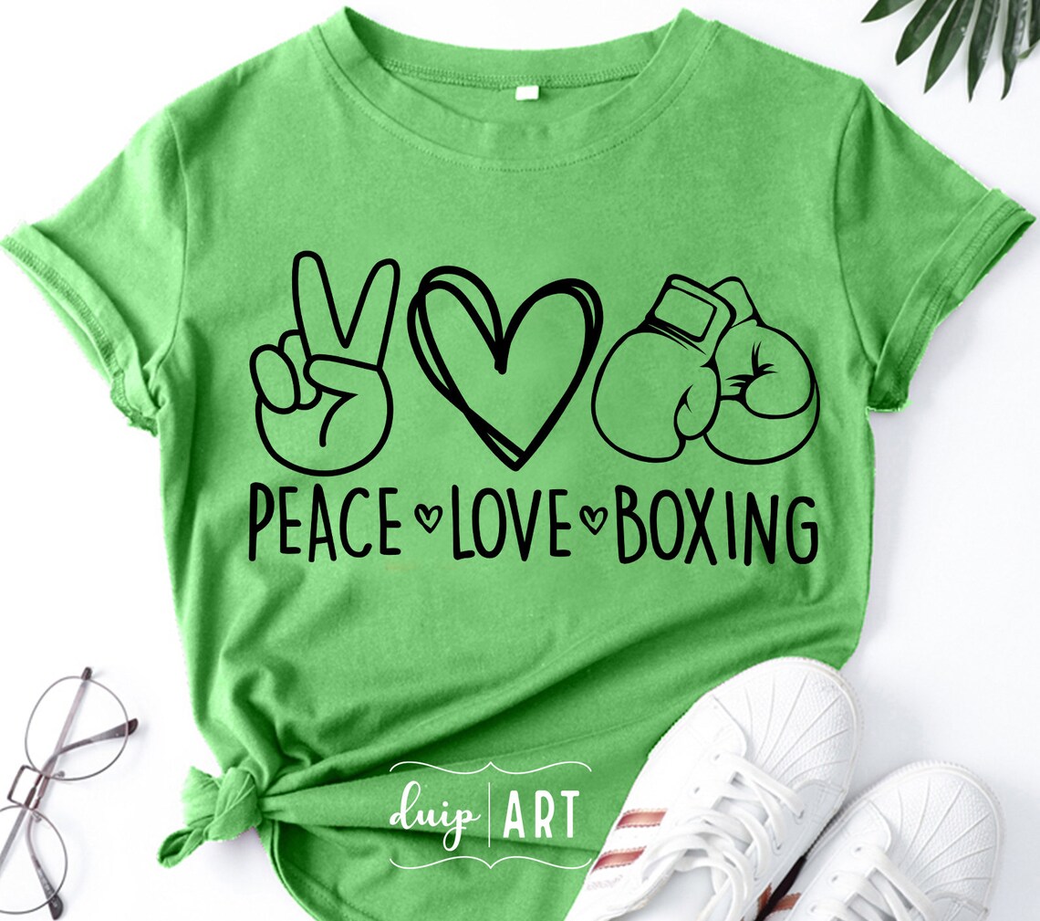 Peace Love Boxing Svg Boxing Svgbox SVG Sport Svgdigital - Etsy