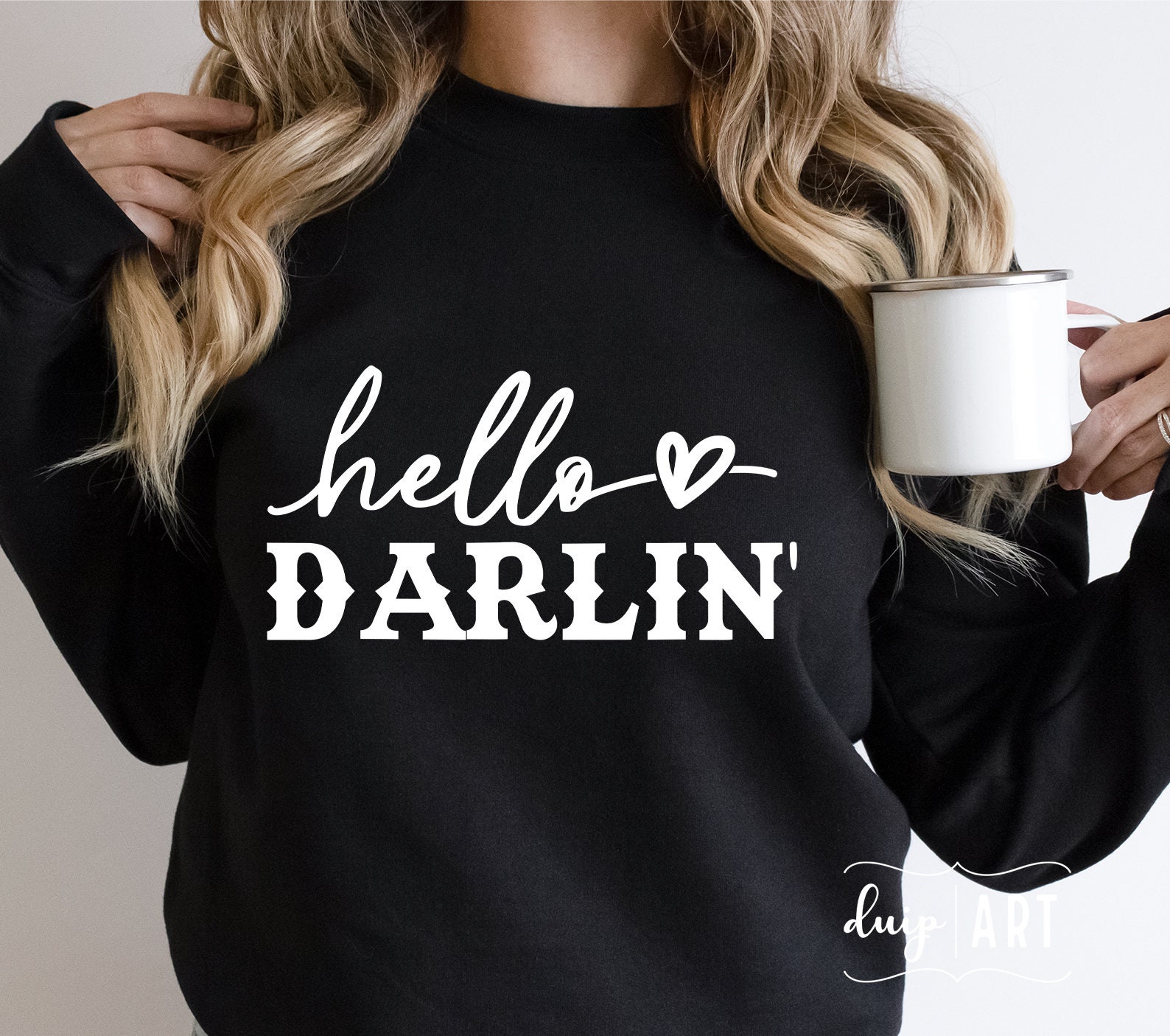 Hello Darlin' SVG, Valentine's Day Cut File (digital Download) - Etsy