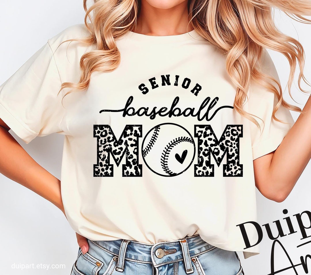 Leopard Senior Baseball Mom SVG PNG, Tumbler Design (digital Download ...