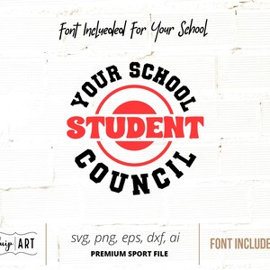 Student Council SVG Template, School Shirt Design (digital Download) - Etsy