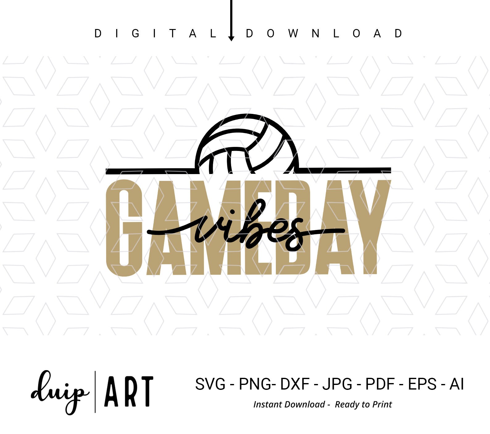 Volleyball Game Day Vibes SVG PNG, Mom T-shirt Design (cricut ...
