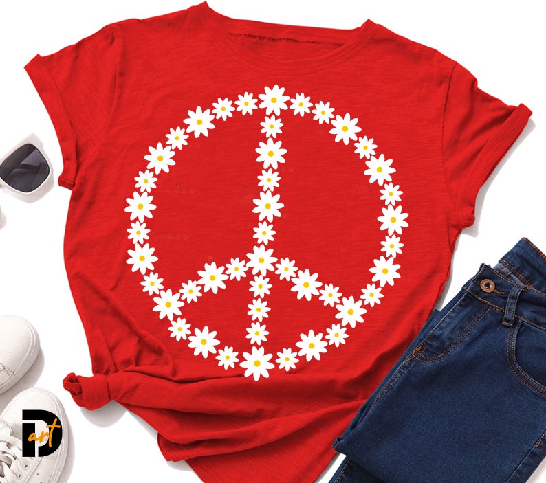 Daisy Peace SVG Peace Sign Svg Daisy Flower Svg Cricut Svg - Etsy