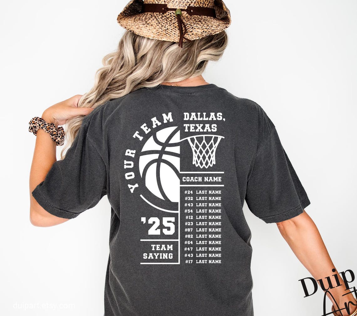 Basketball Team Roster SVG, Coach Gift, Team Spirit (digital Download ...