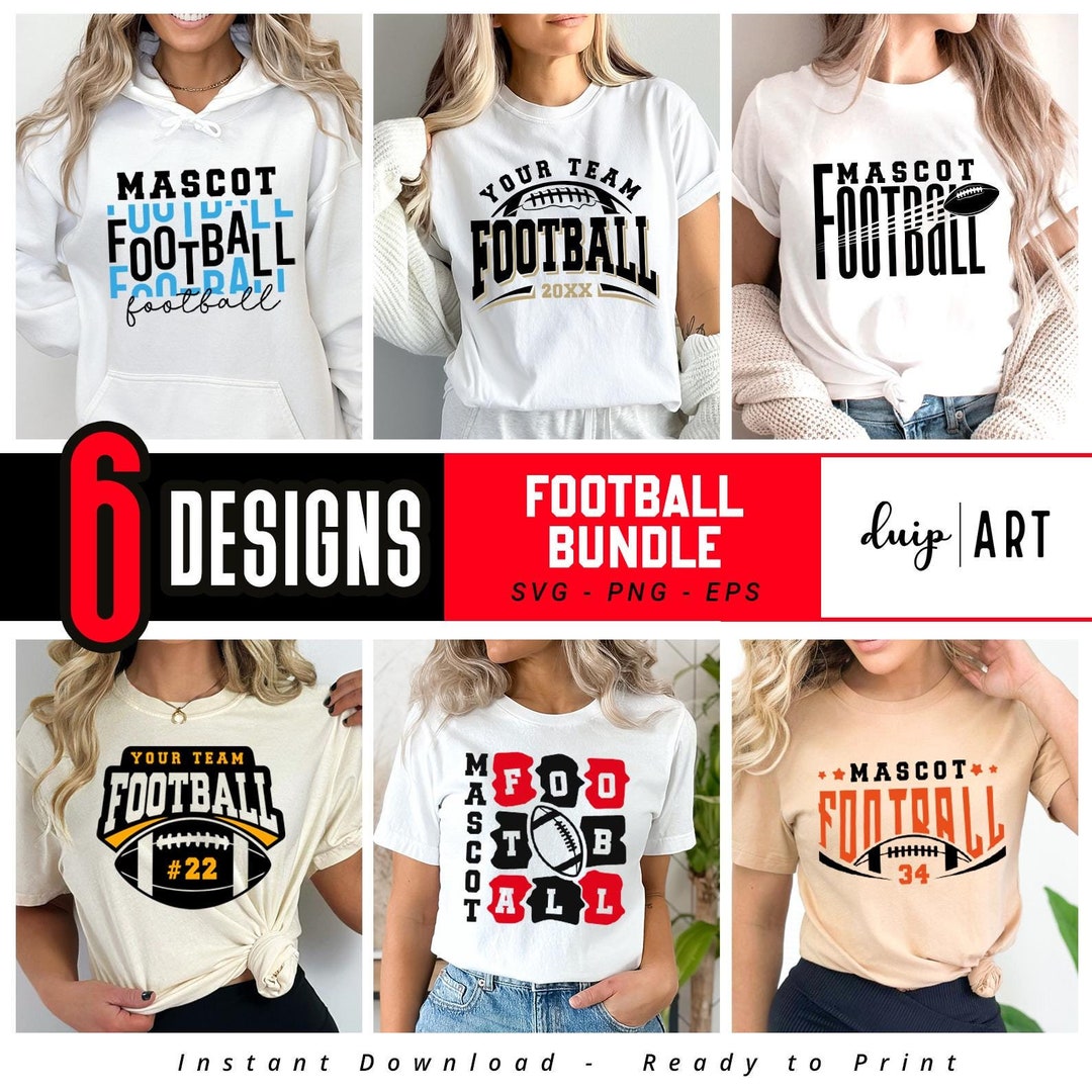 Football Bundle Template, Football Svg Png, Team Template, Football ...