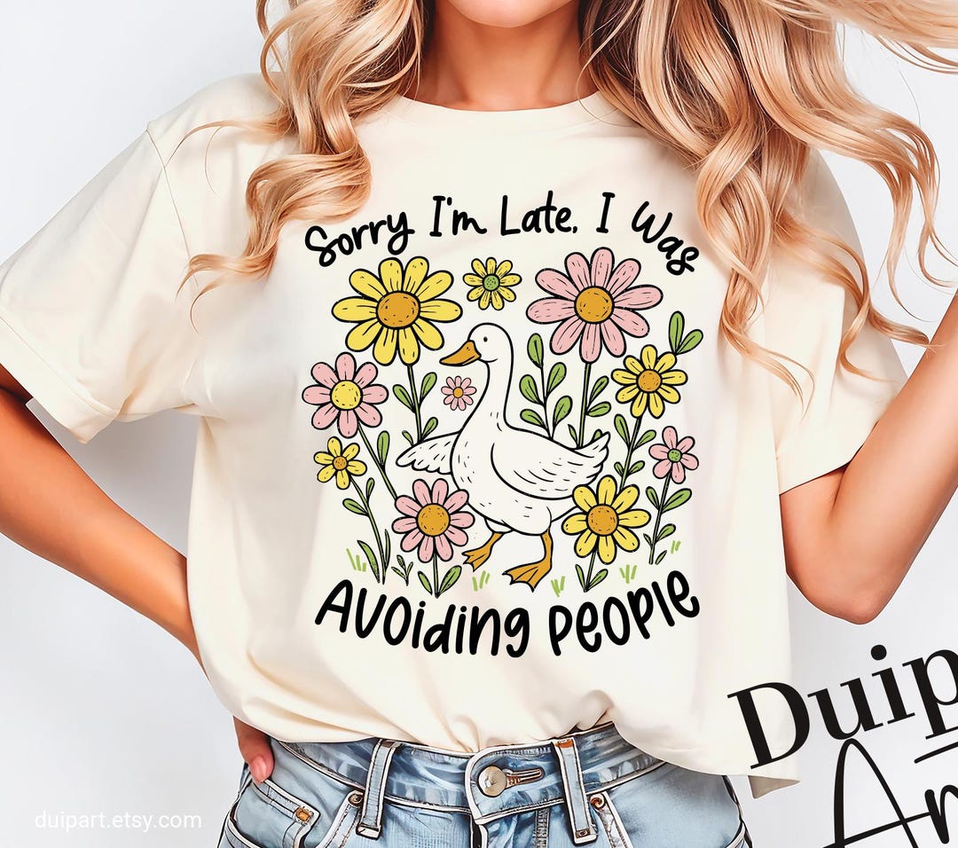 Funny Goose SVG PNG | Sarcastic Boho Floral Clipart | Sassy Preppy ...