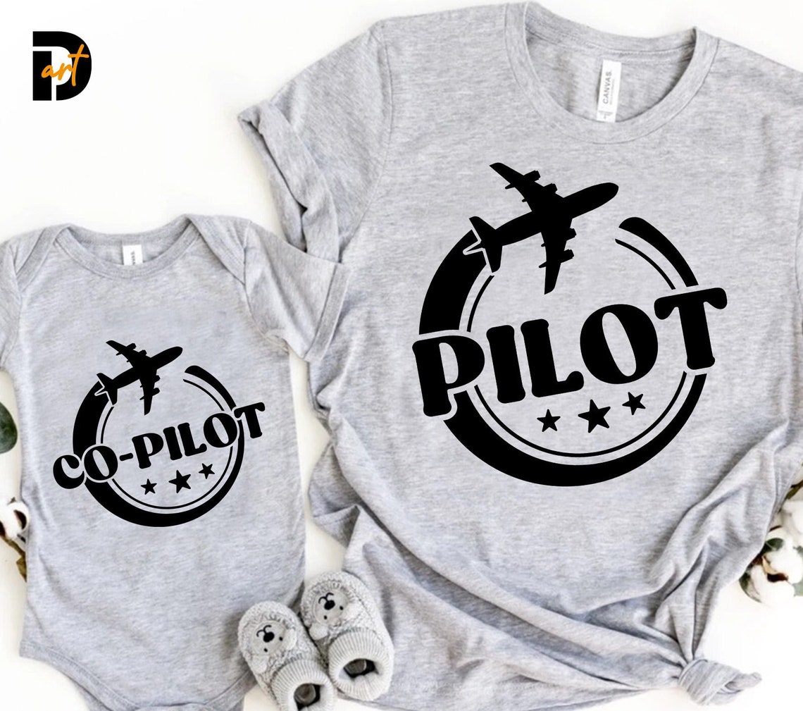 Pilot and Co-pilot SVG Dad and Kids Dad Lifefunny | Etsy