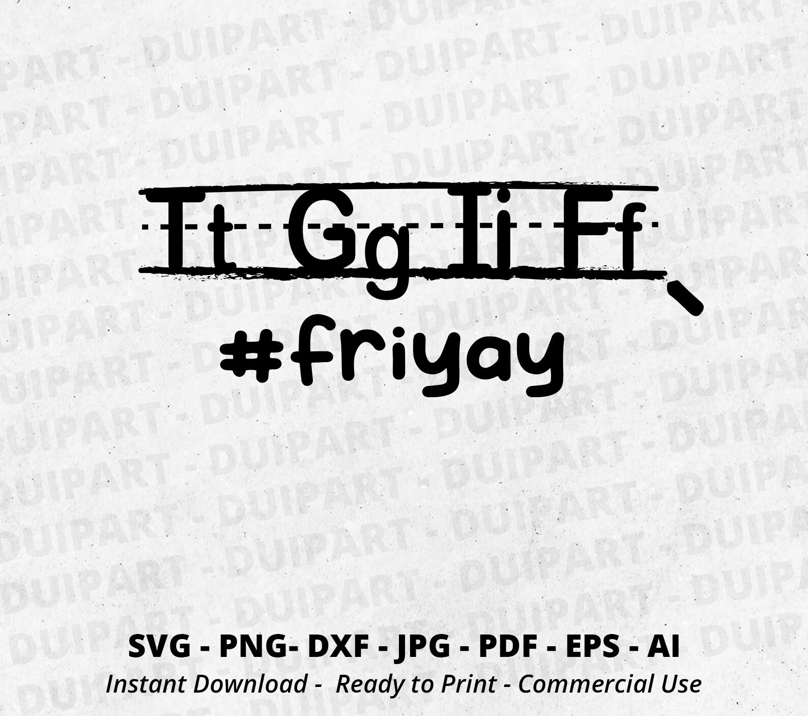 TGIF Svgthank God Its Friday Svg Teacher Svg Back to School - Etsy