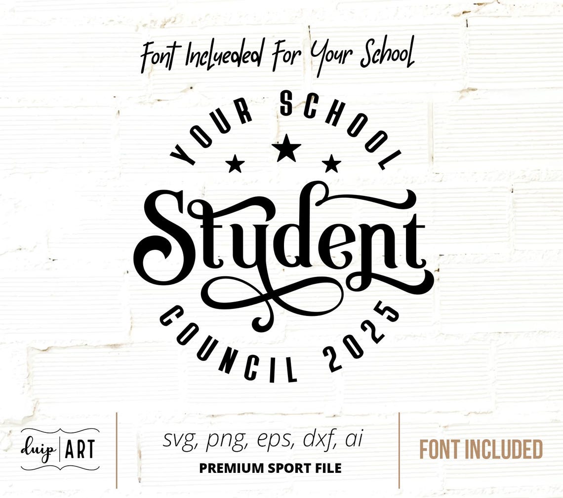 Student Council Design Svg Png, School Shirt, Cricut, Silhouette ...