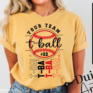 T-ball Team Logo SVG, Baseball Mom Shirt Design (digital Download) - Etsy