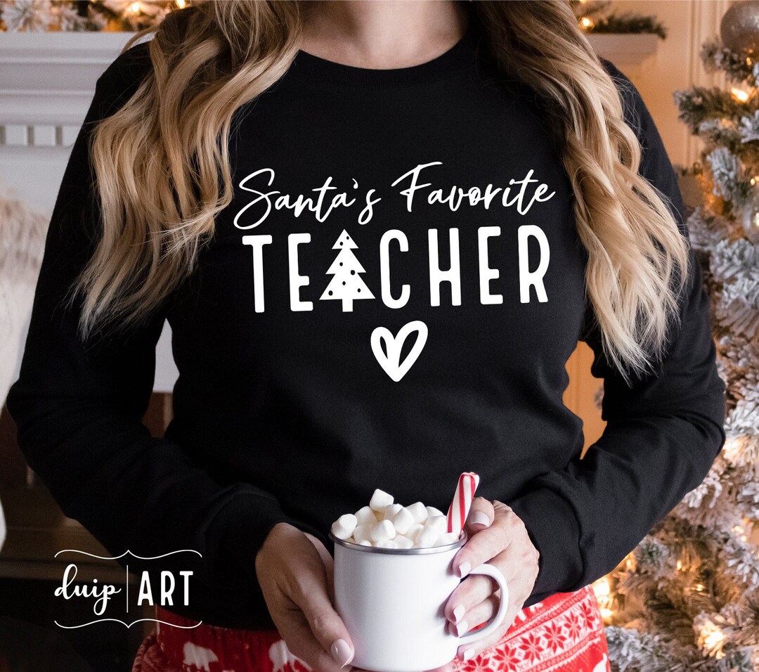 Santa's Favorite Teacher SVG, Teacher Christmas Svg, Teacher Svg, Merry ...