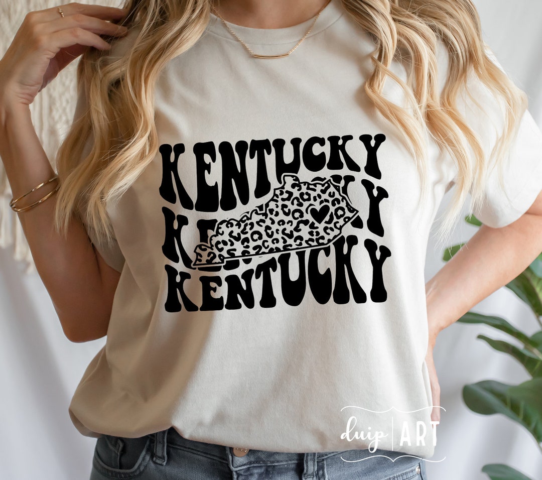 Stacked Kentucky SVG, Leopard Kentucky Svg,kentucky Svg,kentucky State ...