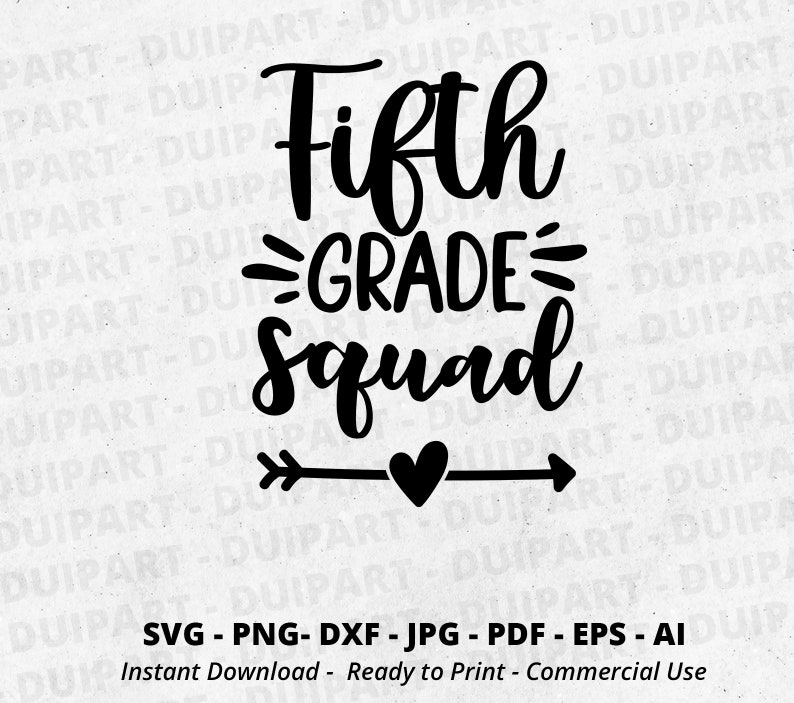 Fifth Grade Squad SVG 5th Grade Squad Svgback to School - Etsy