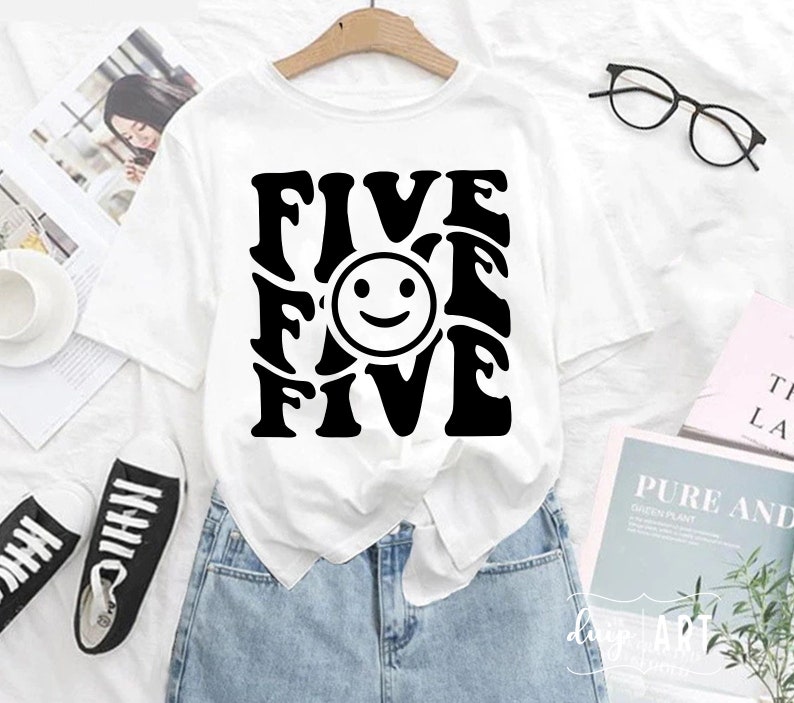 Stacked Five SVG Five Svg Fifth Birthday SVG I Am 5 Svg - Etsy