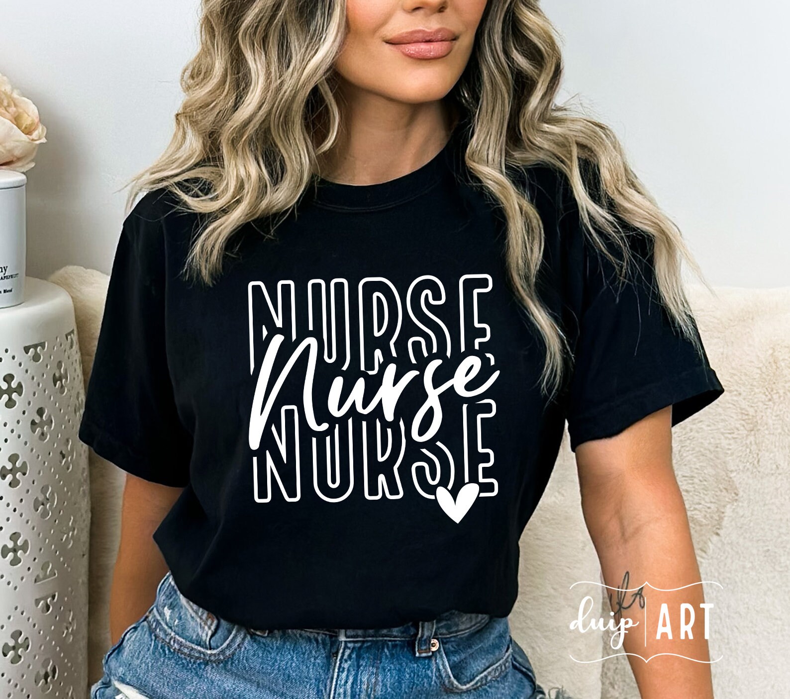 Nurse SVG PNG Digital Download - Stacked Design for Shirts or Stickers ...
