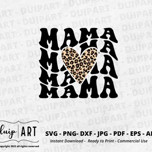 Stacked Mama SVG, Leopard Heart Svg, Leopard Mama Svg, Mother's Day Svg ...