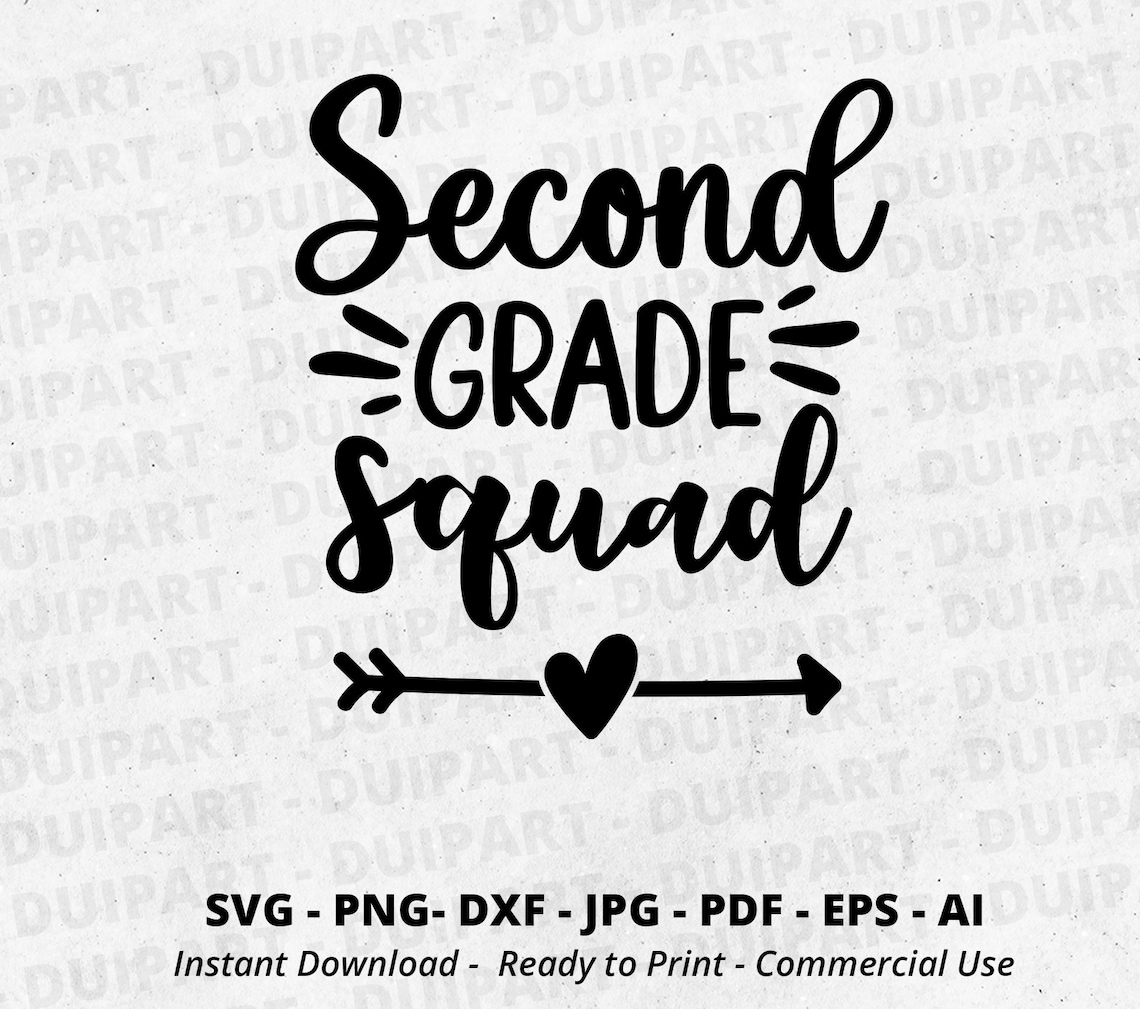 Second Grade Squad SVG 2nd Grade Squad Svgback to School - Etsy