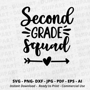 Second Grade Squad SVG, 2nd Grade Squad Svg,back to School Svg,cricut ...