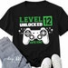 Level 12 Unlocked Svg, 12th Birthday Gamer Boy,12 Years Old Gamer ...