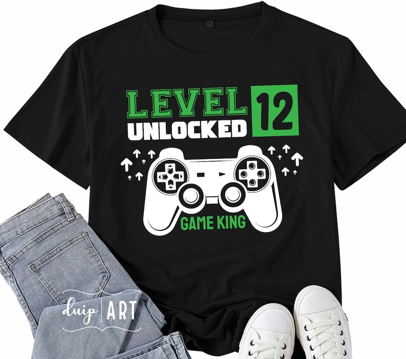Level 12 Unlocked Svg 12th Birthday Gamer Boy12 Years Old - Etsy