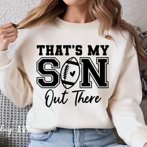 Football Mom SVG PNG, That's My Son Out There Svg, Football Mama Design, Game Day Svg, Football ...