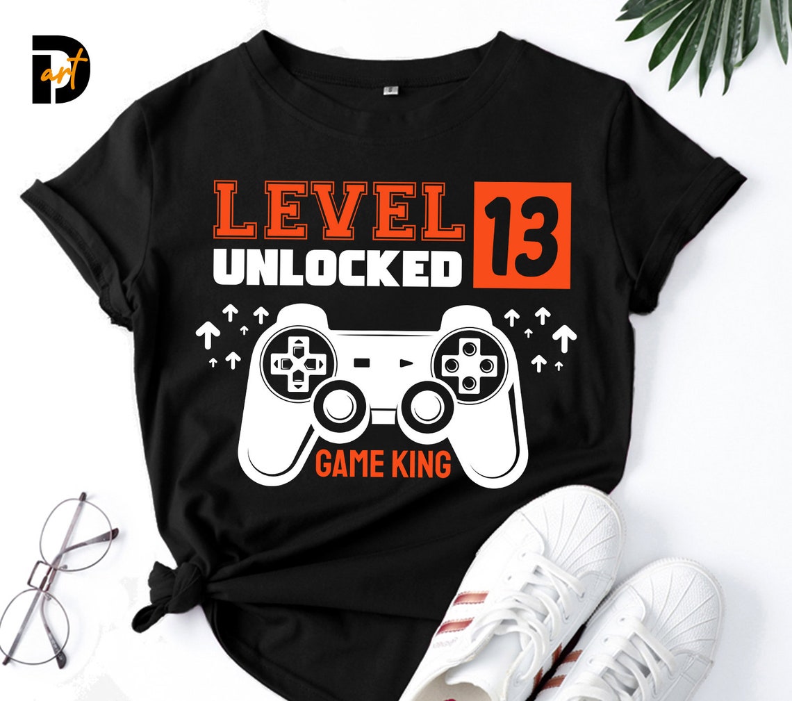 Level 13 Unlocked Svg 13th Birthday Gamer Boy13 Years Old | Etsy